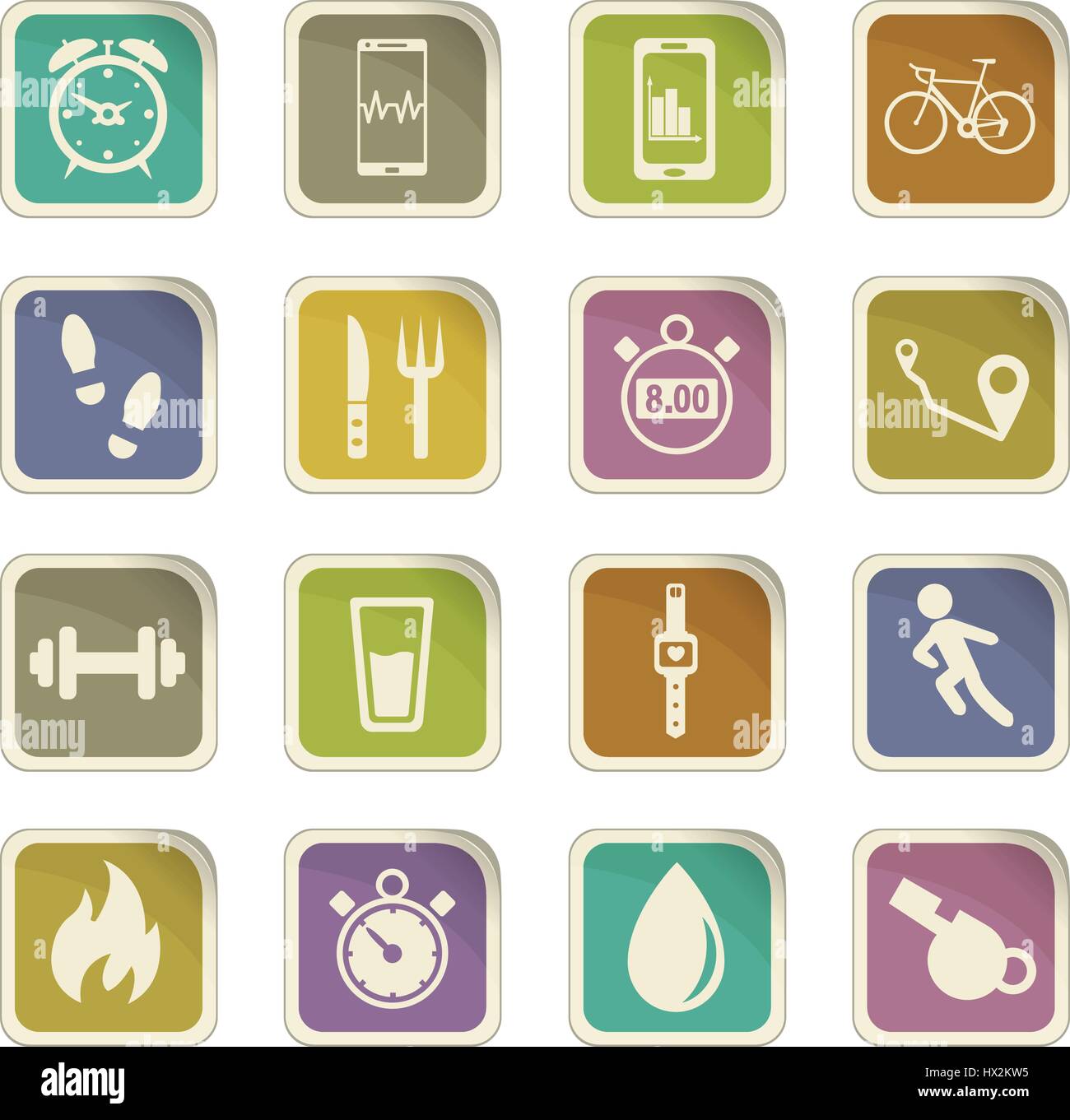 monitoring apps vector icons for user interface design Stock Vector ...