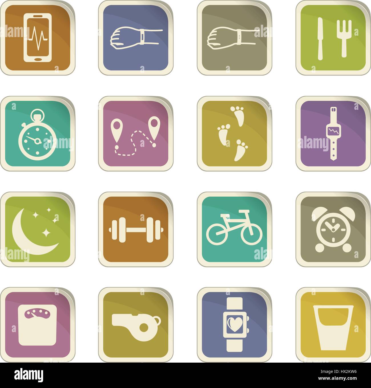 monitoring apps vector icons for user interface design Stock Vector ...