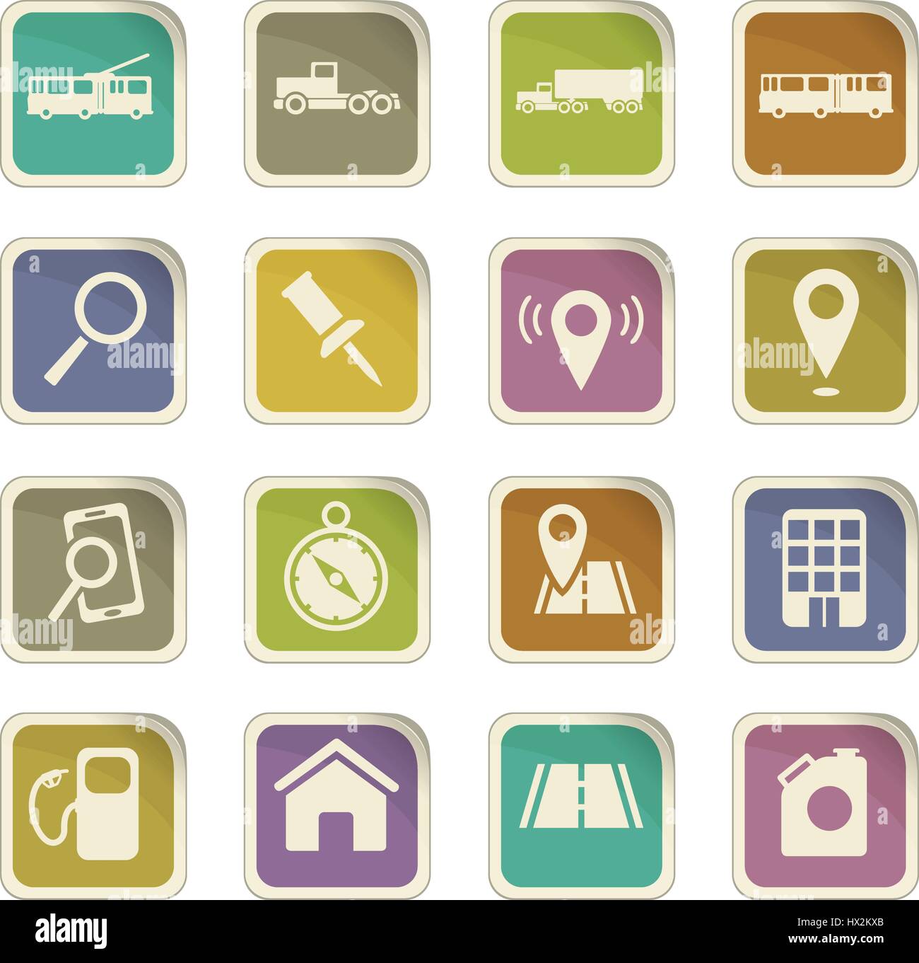 navigation vector icons for user interface design Stock Vector Image ...