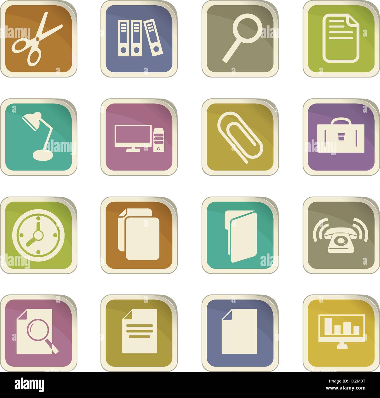 office vector icons for user interface design Stock Vector Image & Art ...