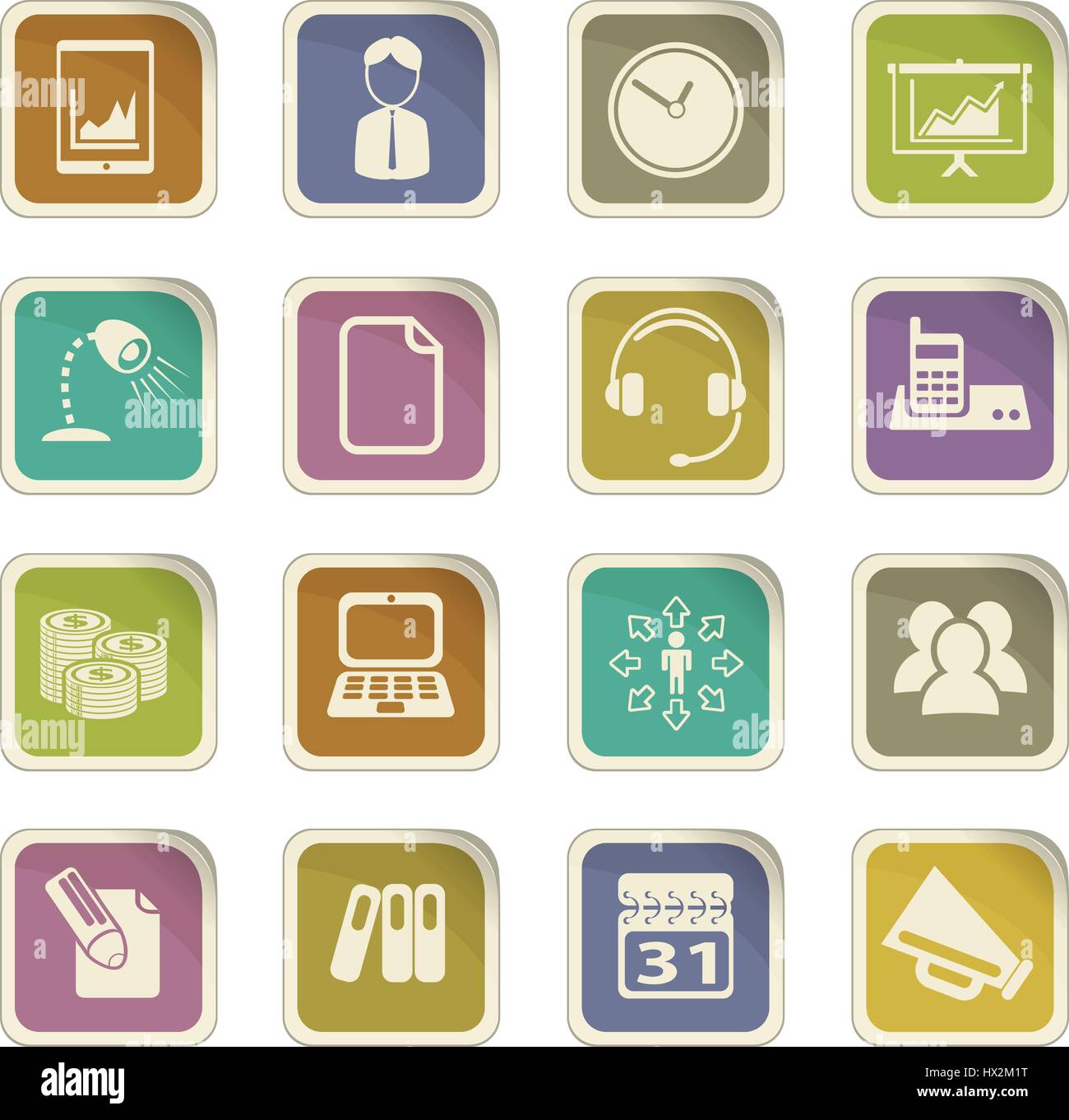 office vector icons for user interface design Stock Vector Image & Art ...