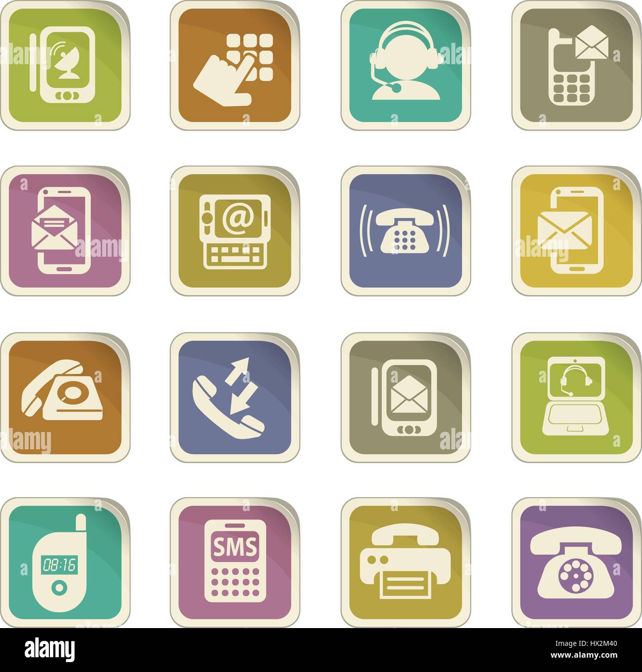 phone vector icons for user interface design Stock Vector Image & Art ...