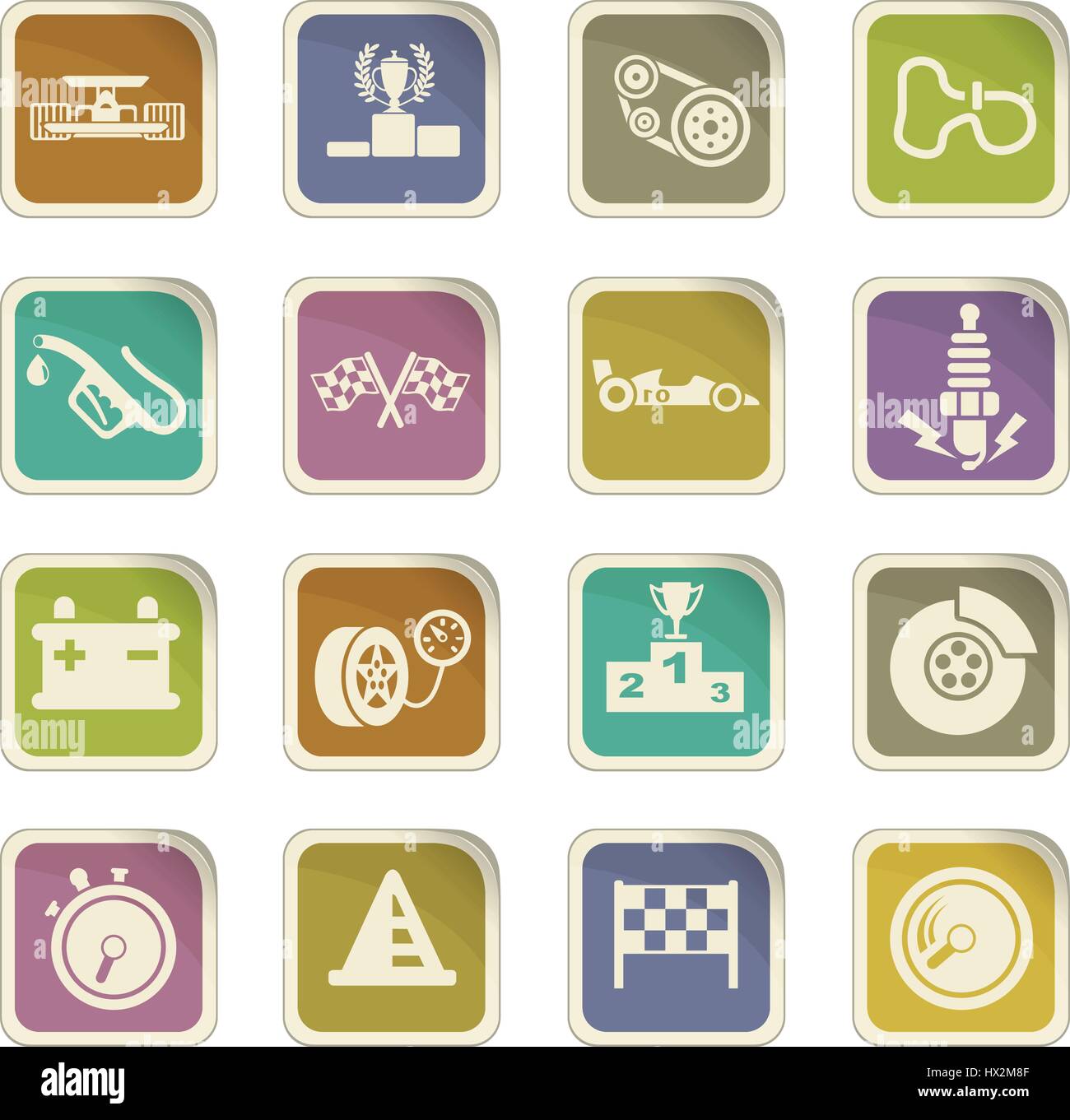 racing vector icons for user interface design Stock Vector Image & Art ...