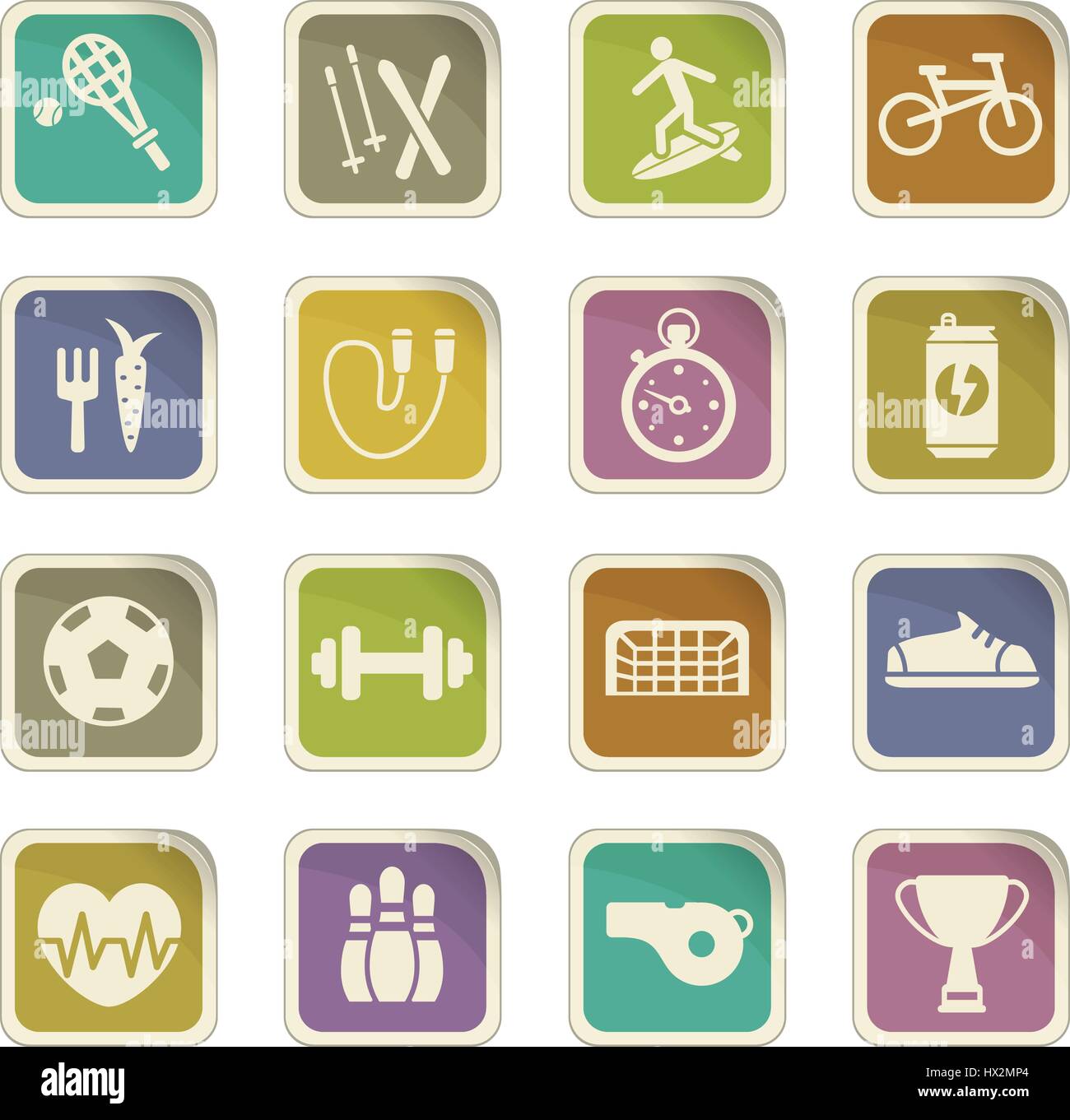 sport vector icons for user interface design Stock Vector Image & Art ...