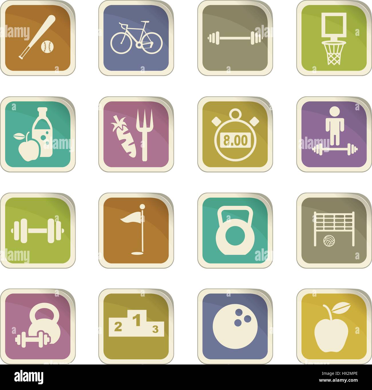 sport vector icons for user interface design Stock Vector Image & Art ...