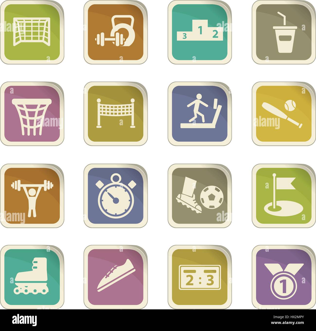 sport vector icons for user interface design Stock Vector Image & Art ...