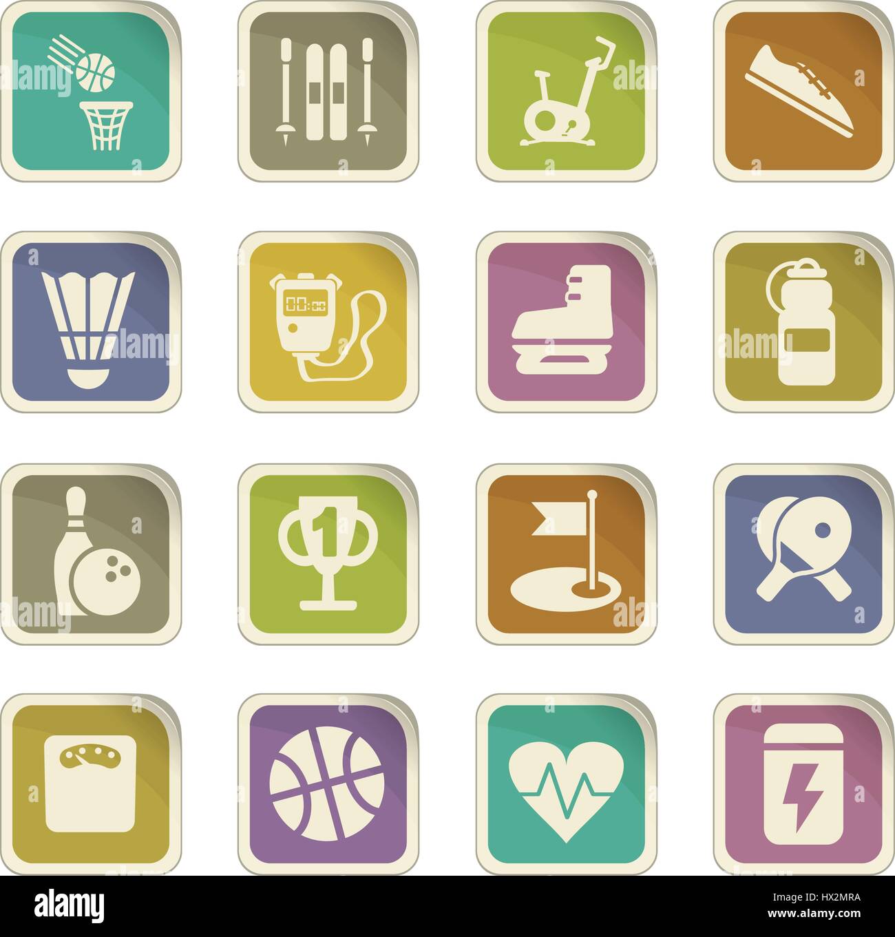 sport vector icons for user interface design Stock Vector Image & Art ...
