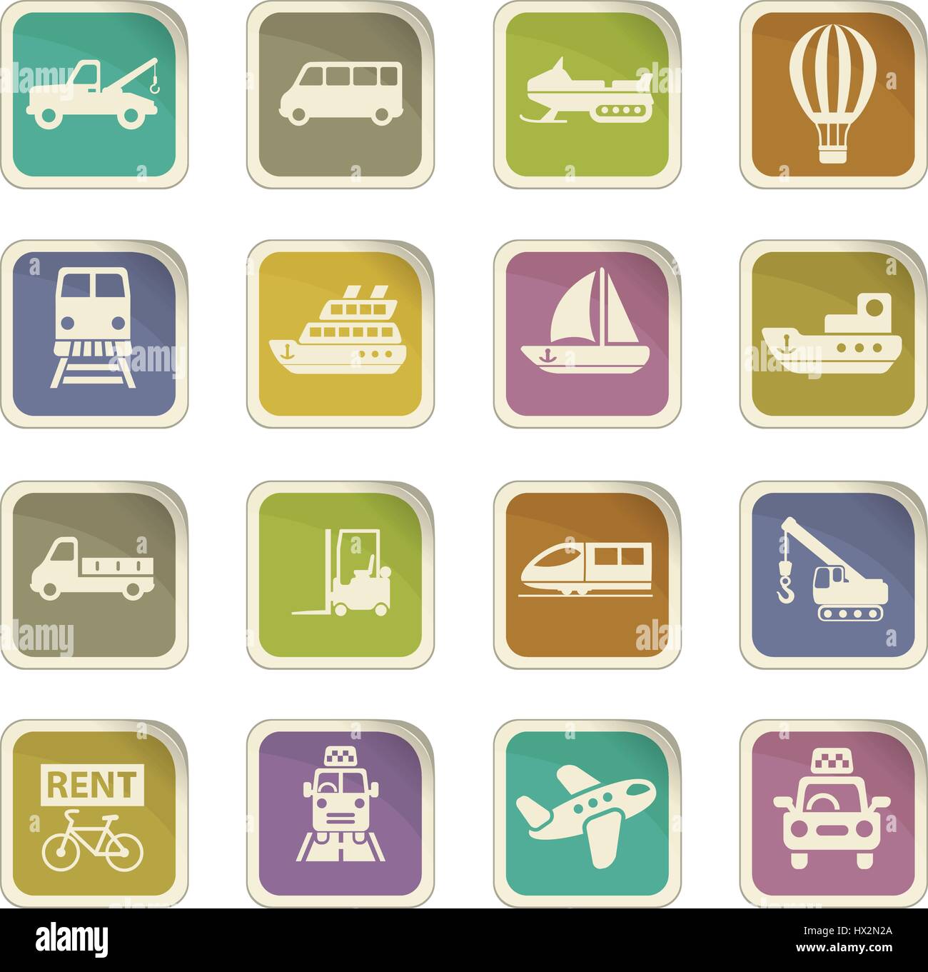 transport vector icons for user interface design Stock Vector Image ...
