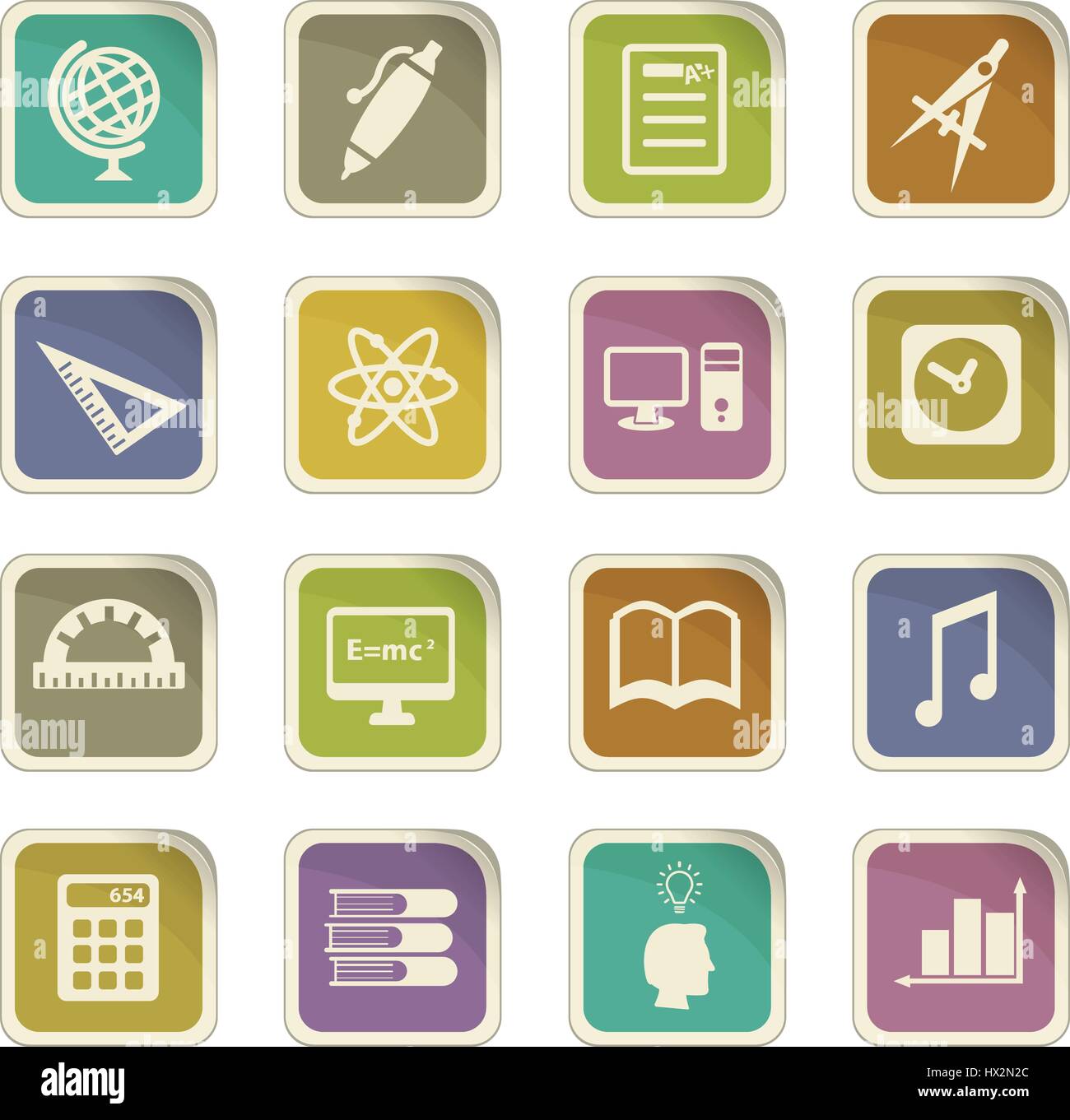 university vector icons for user interface design Stock Vector Image ...