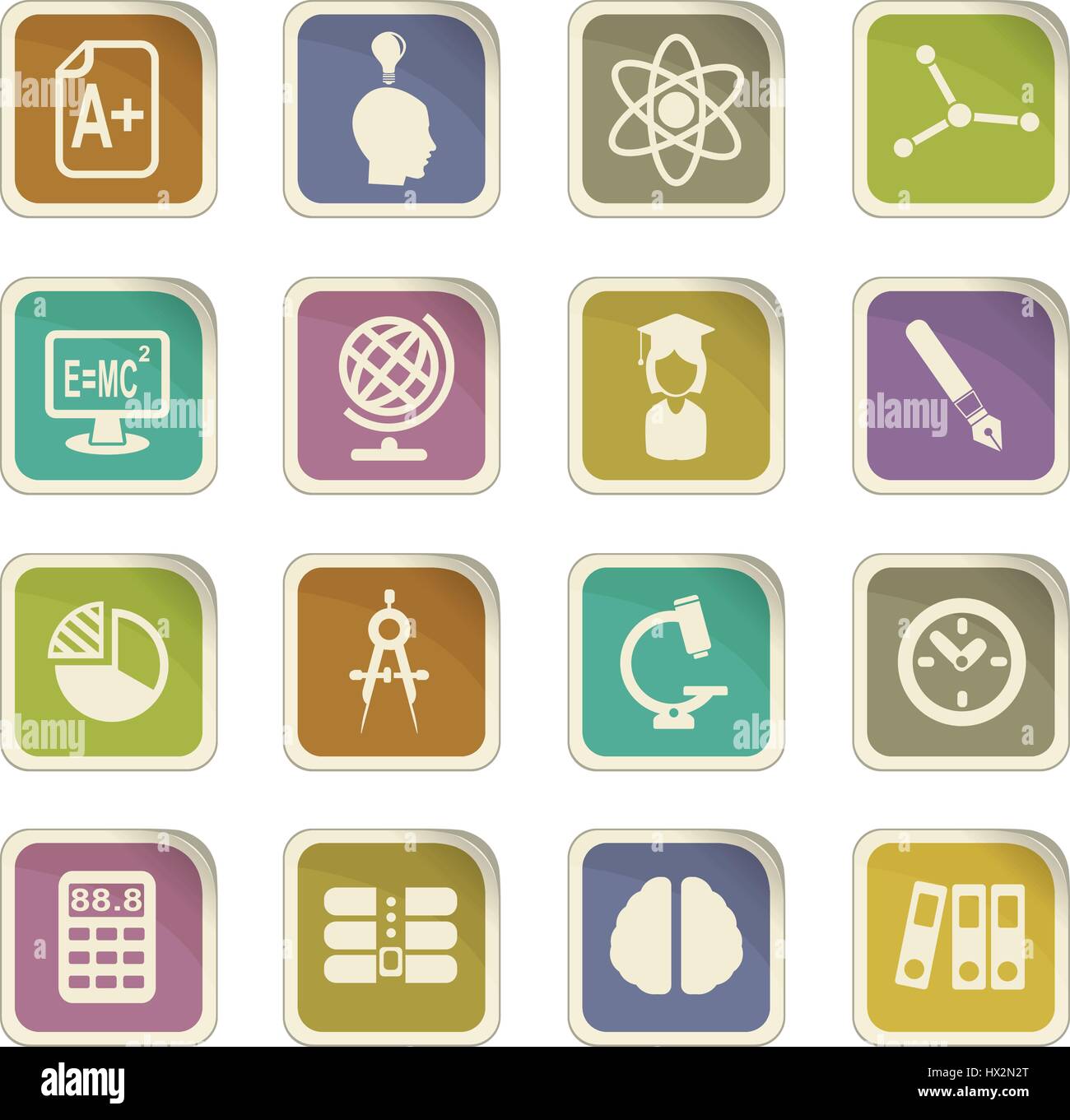 university vector icons for user interface design Stock Vector Image ...