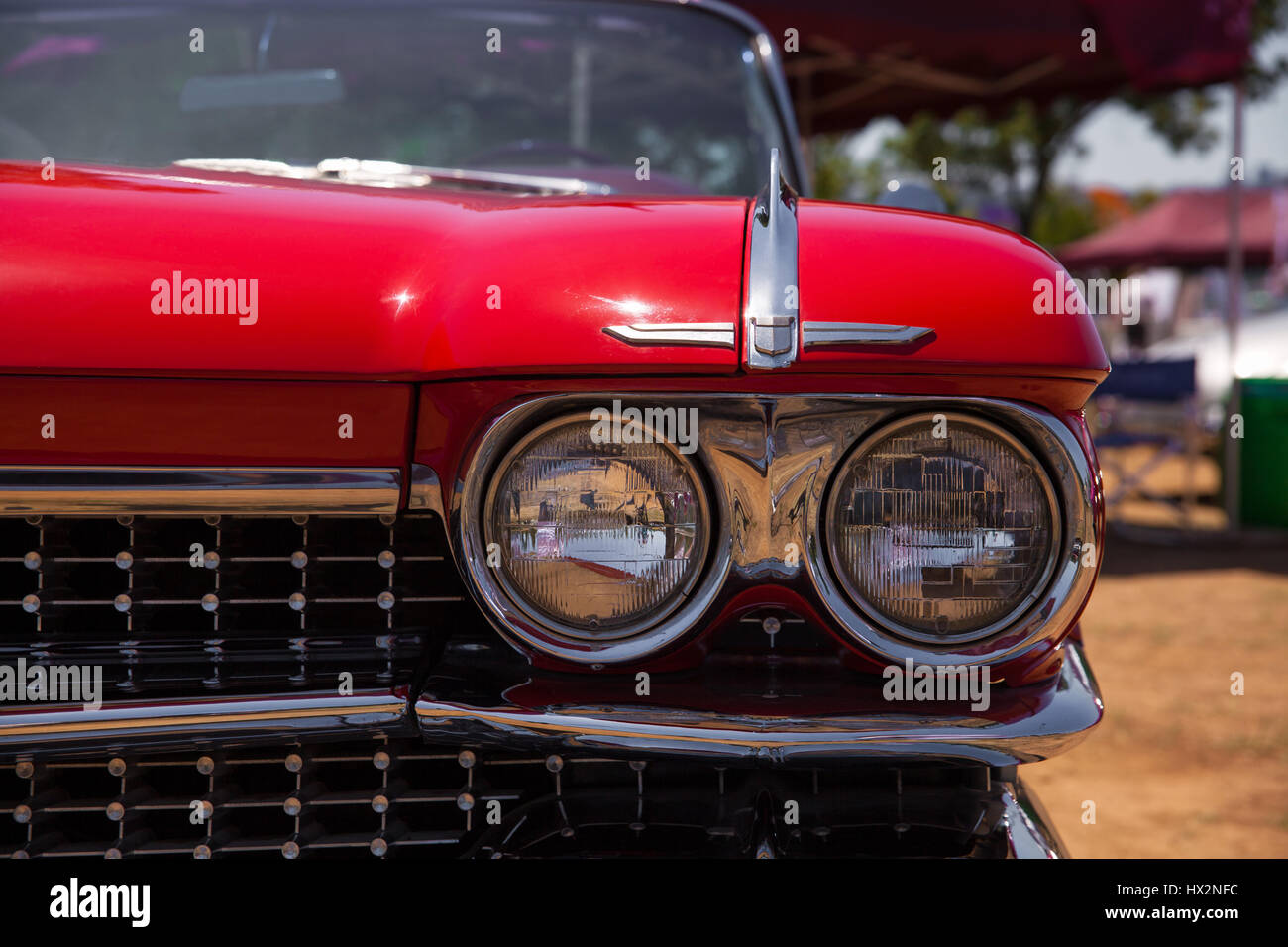 1959 Cadillac Convertible Headlight and Front View Stock Photo - Alamy