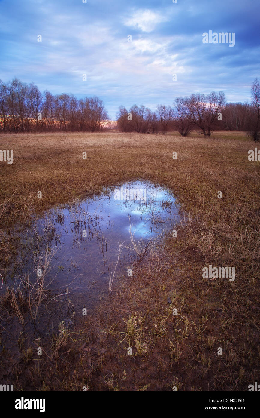 Puddle sky riverside hi-res stock photography and images - Alamy
