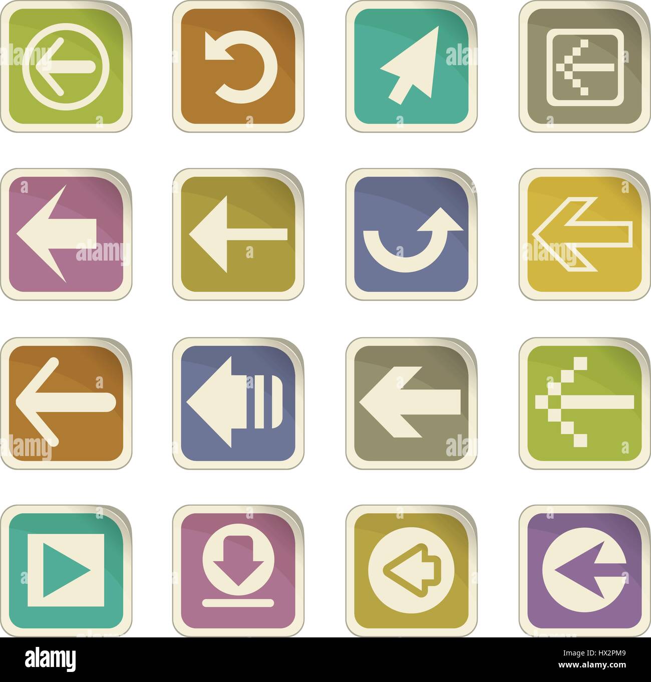 arrow vector icons for user interface design Stock Vector Image & Art ...