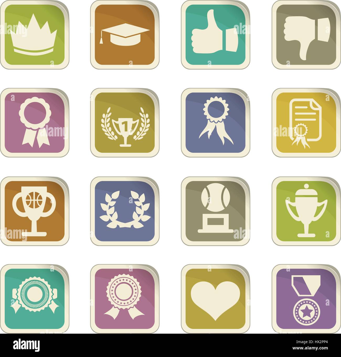 award vector icons for user interface design Stock Vector Image & Art ...
