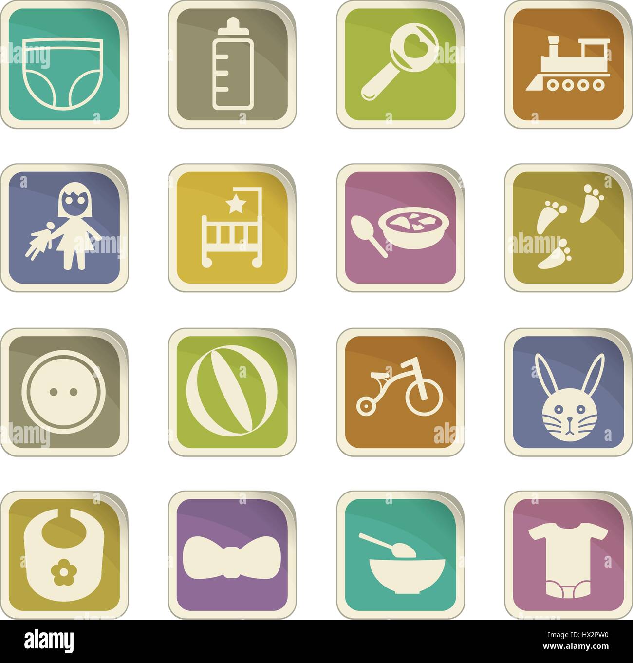 baby vector icons for user interface design Stock Vector Image & Art ...