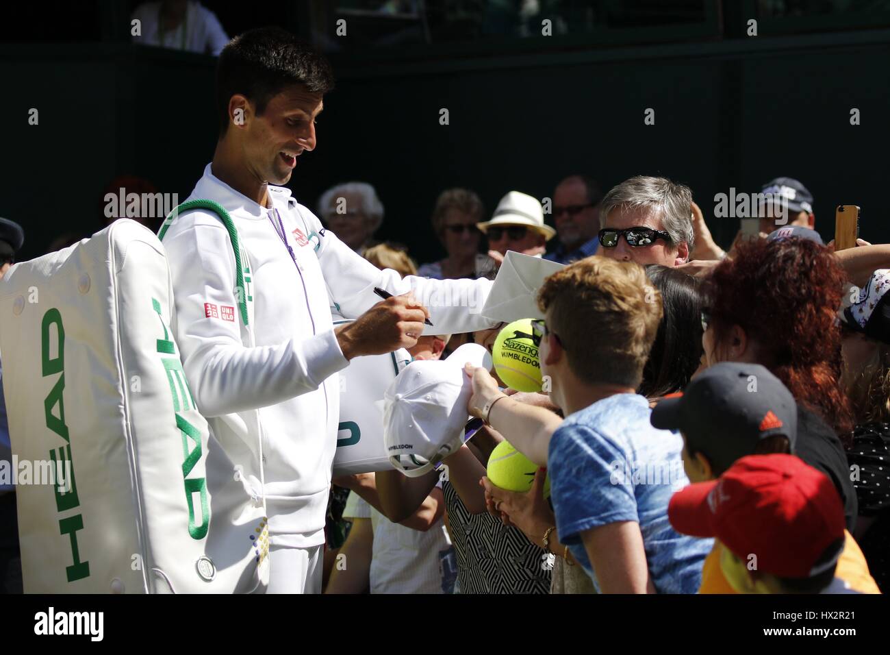 NOVAK DJOKOVIC SIGNS AUTOGRAPH SERBIATHE WIMBLEDON CHAMPIONSH THE ALL ...