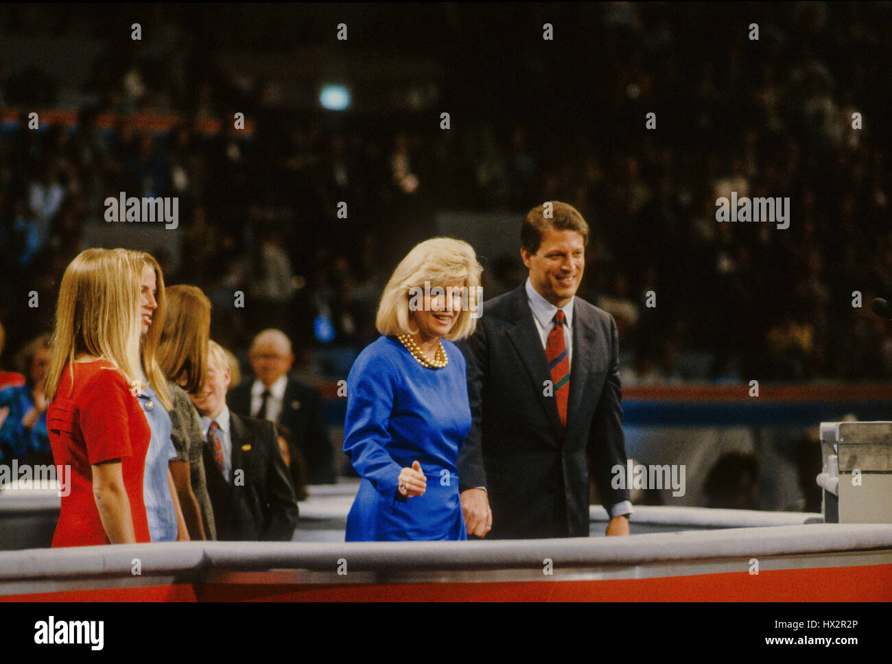 Democratic Senator Albert Gore Jr. of Tennessee along with his wife ...