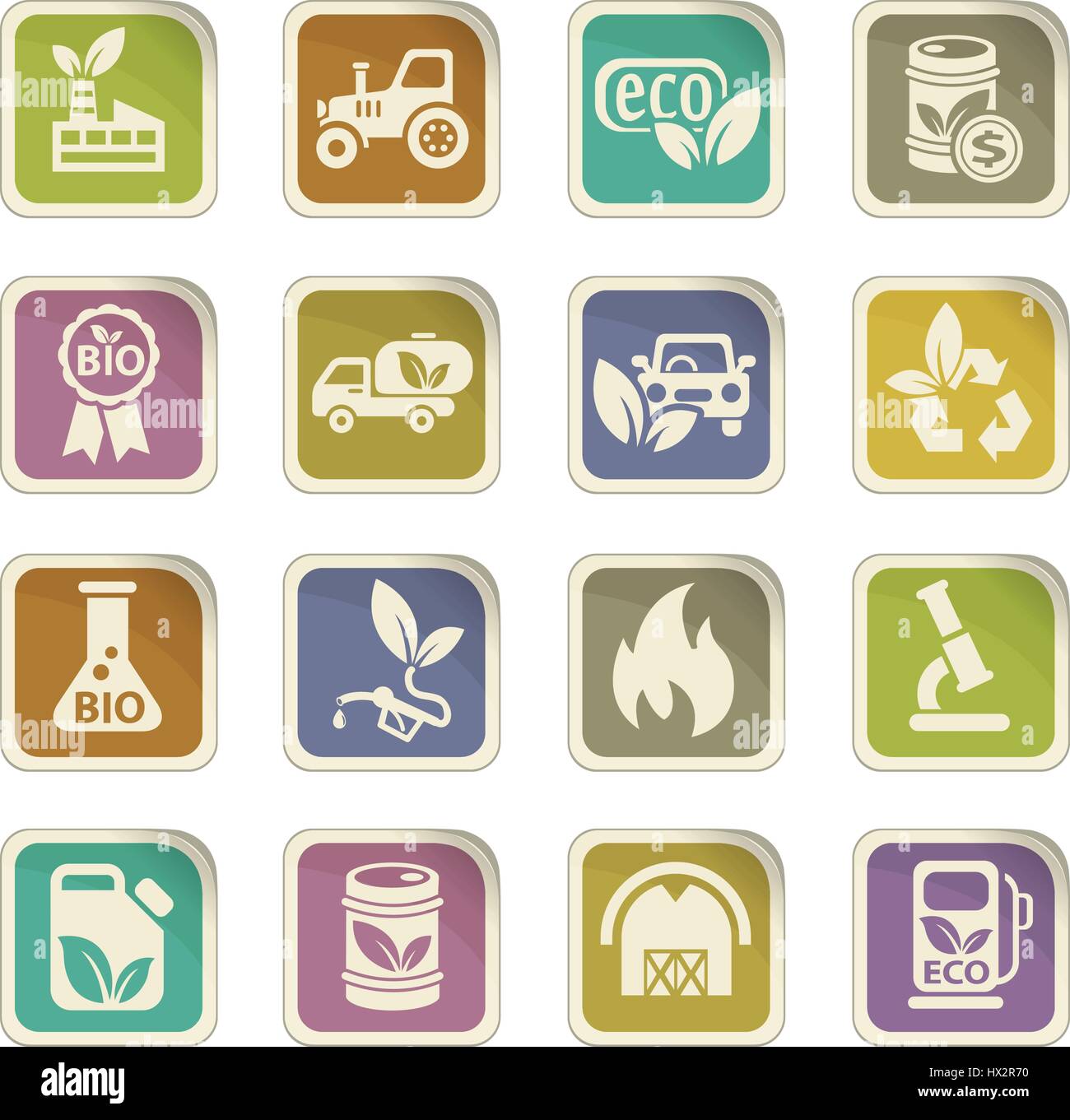 bio fuel vector icons for user interface design Stock Vector Image ...