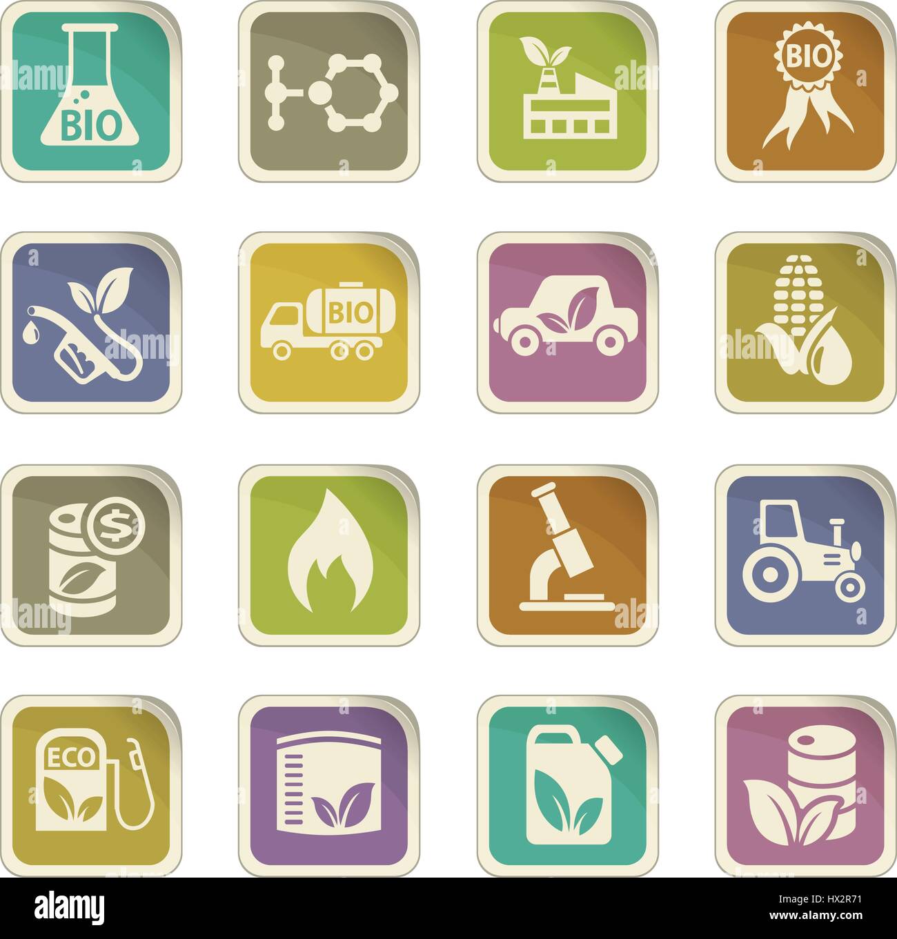 bio fuel vector icons for user interface design Stock Vector Image ...