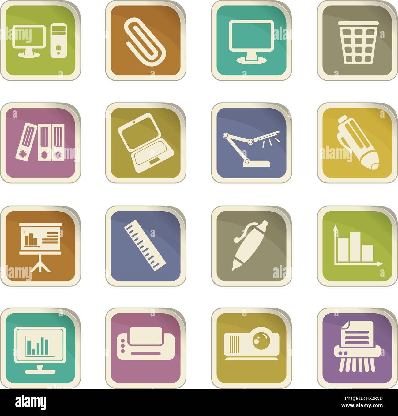 business vector icons for user interface design Stock Vector Image ...