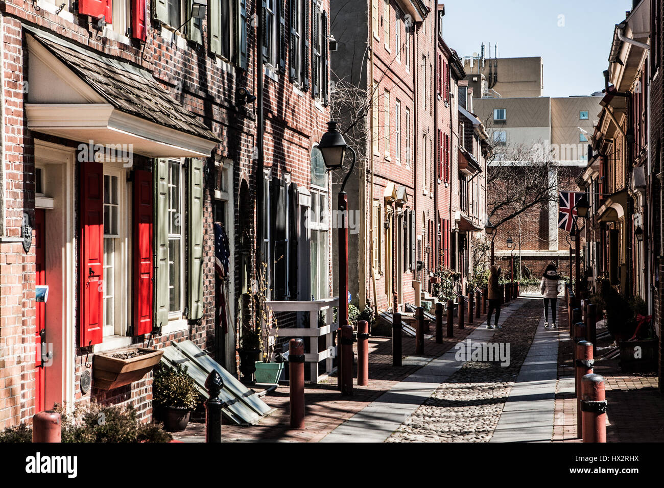 Elfreths Alley, Philadelphia. Said to be America's oldest street Stock ...