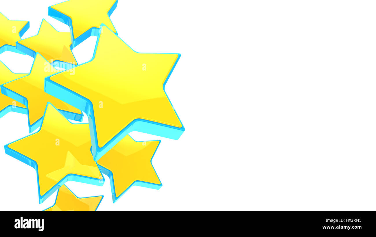 3d illustration of yellow stars background Stock Photo - Alamy