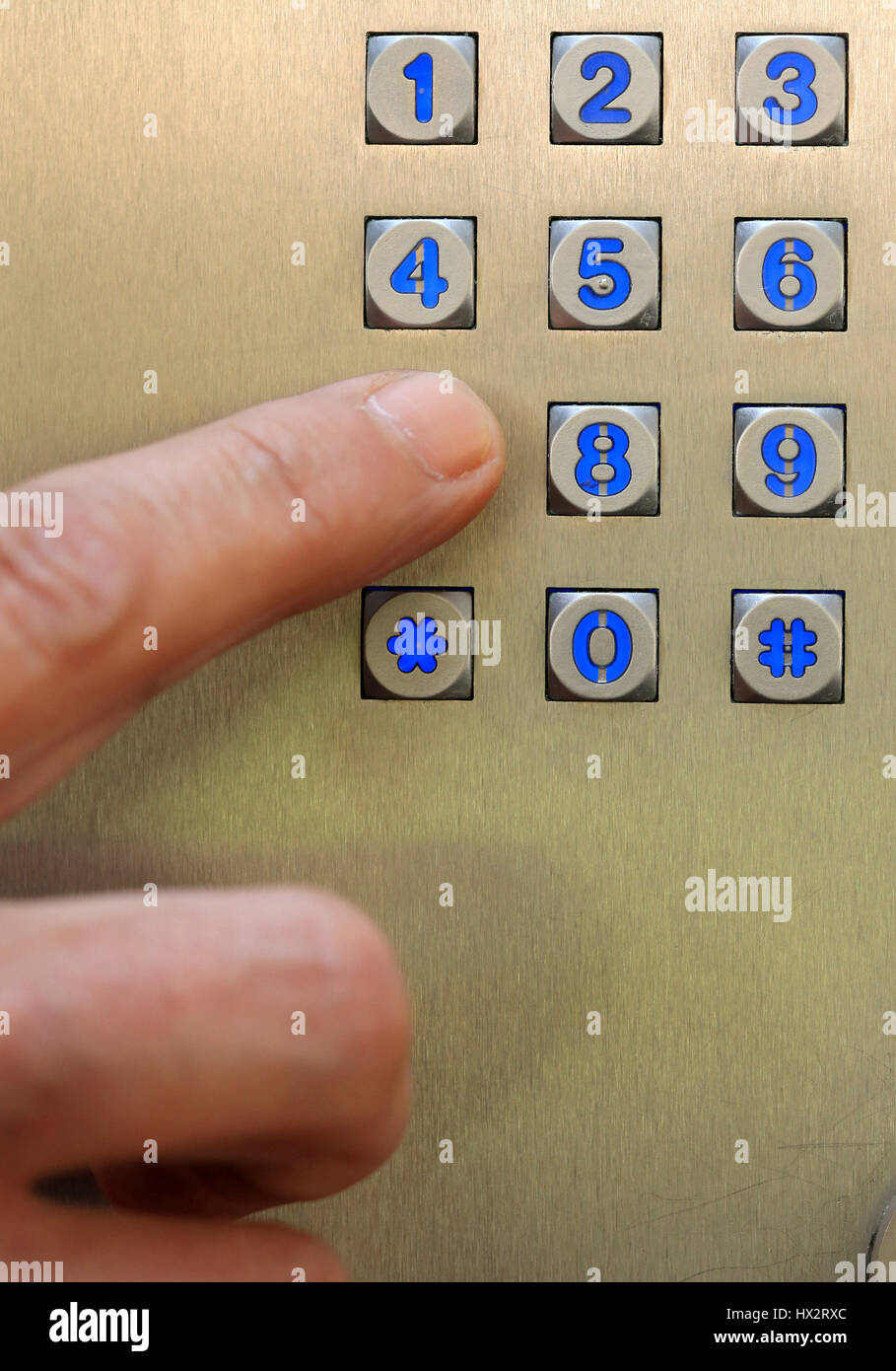 Residential building with secured access system Stock Photo - Alamy