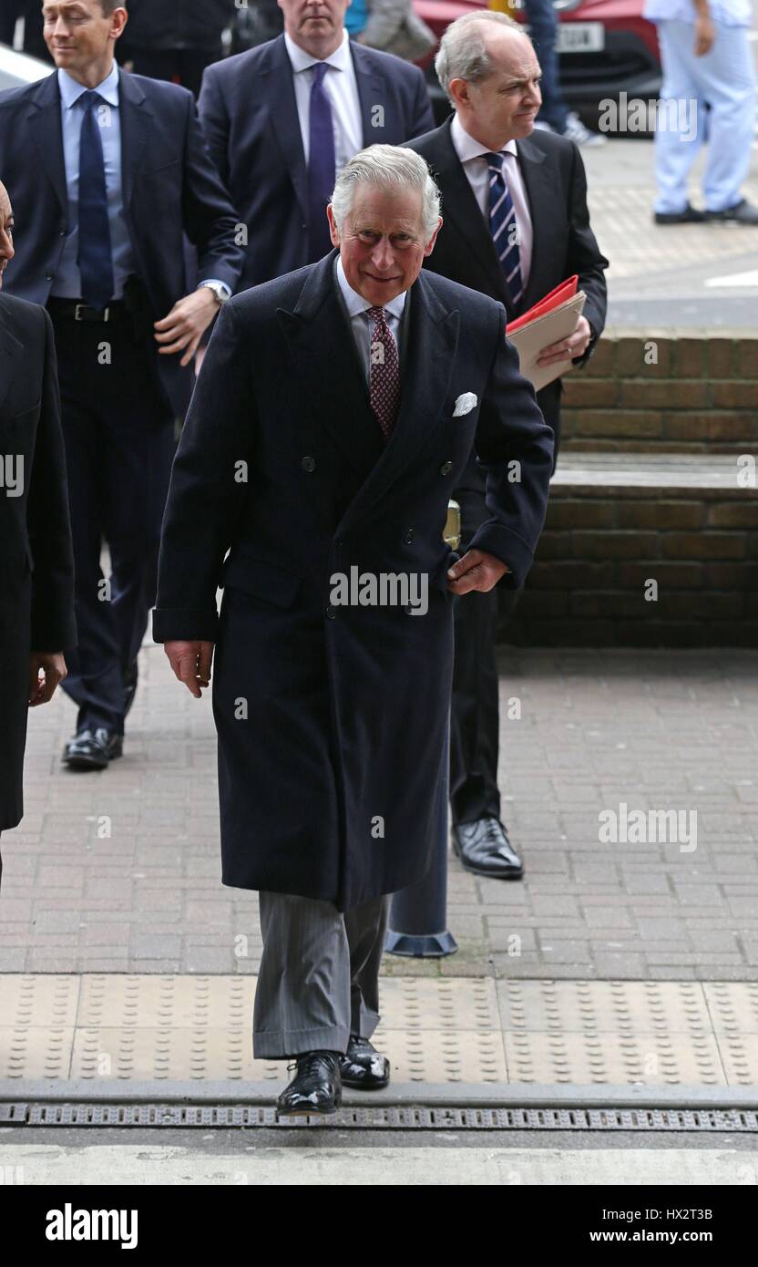 The Prince of Wales arrives to meet paramedics and support staff who ...