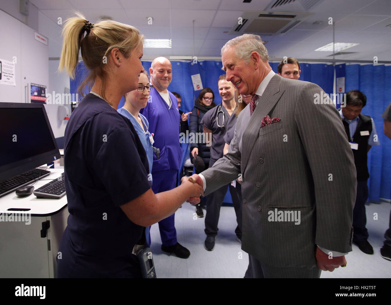 The Prince of Wales meets paramedics and support staff who assisted ...