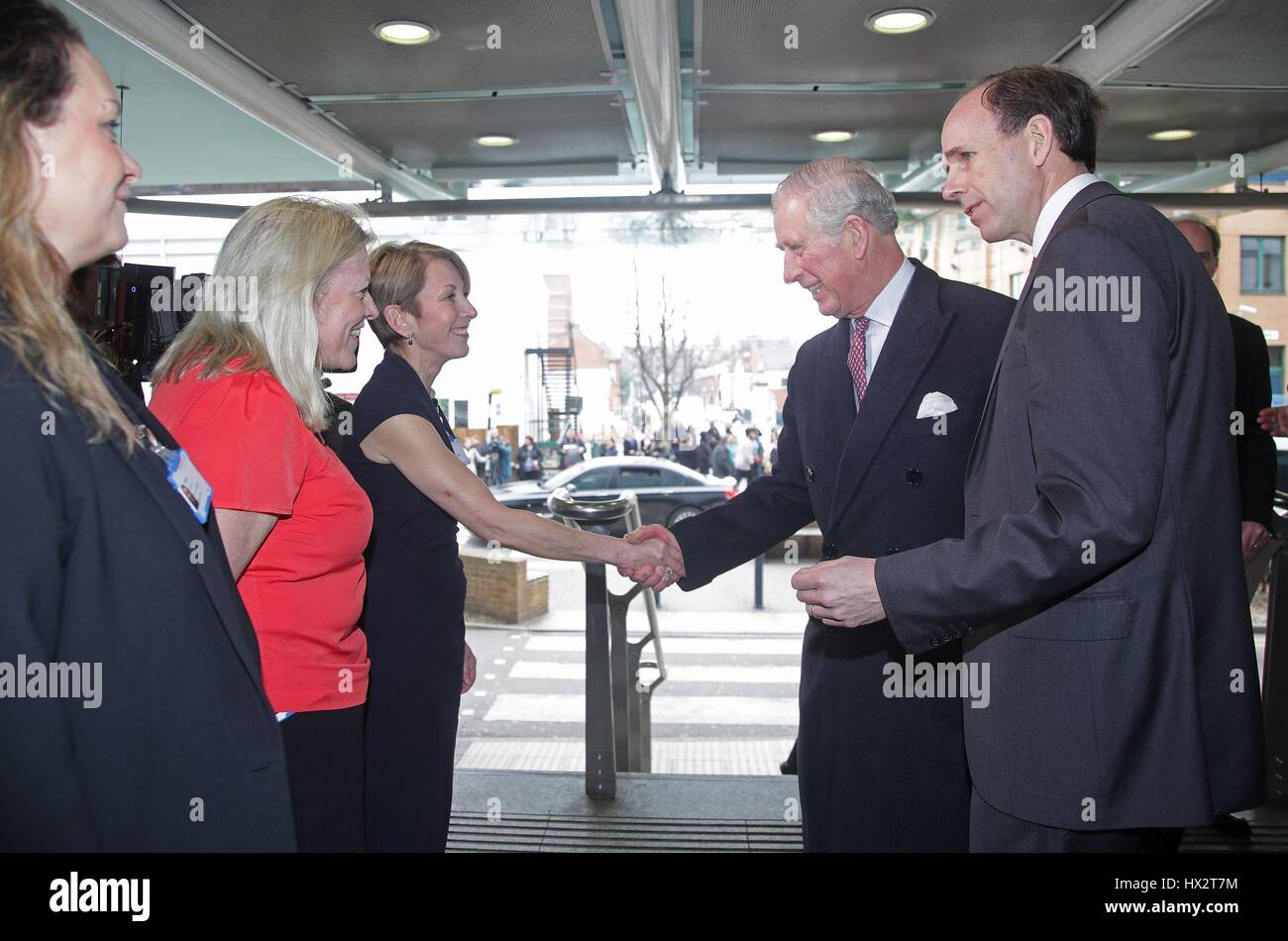 The Prince of Wales meets (left to right) Fiona Wheeler Director of ...