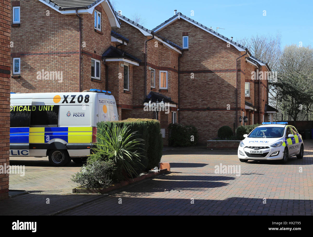 Police outside a property in Lawnside Mews, Didsbury, Greater ...
