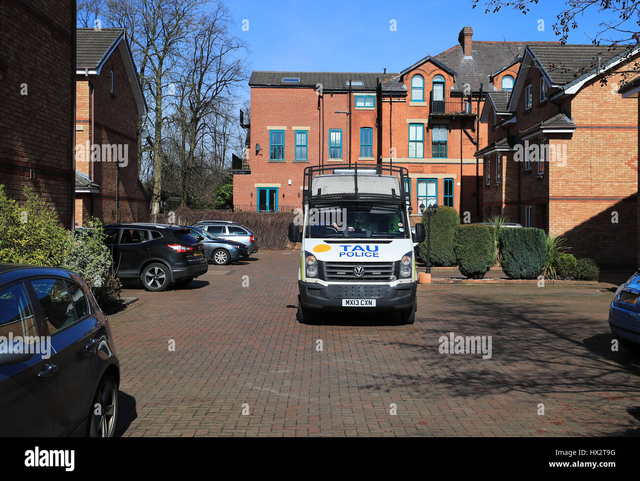Police outside a property in Lawnside Mews, Didsbury, Greater ...