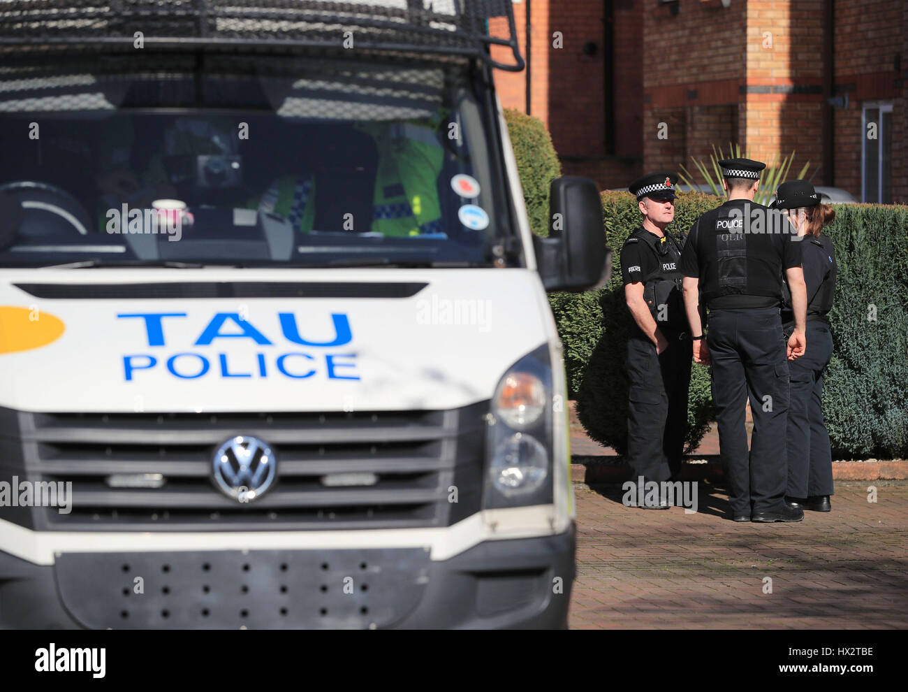 Police outside a property in Lawnside Mews, Didsbury, Greater ...