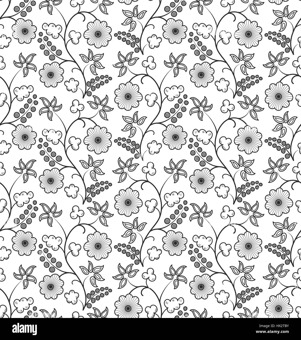 Vector seamless pattern. Repeating floral texture. Pattern can be used ...