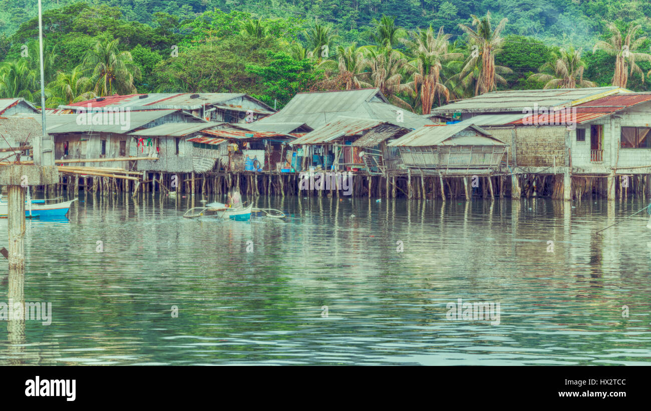 blur philippines house in the slum for poor people concept of poverty ...