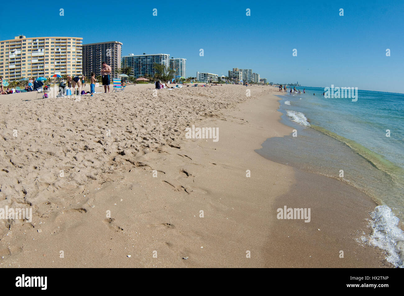 long beach coast line Stock Photo - Alamy