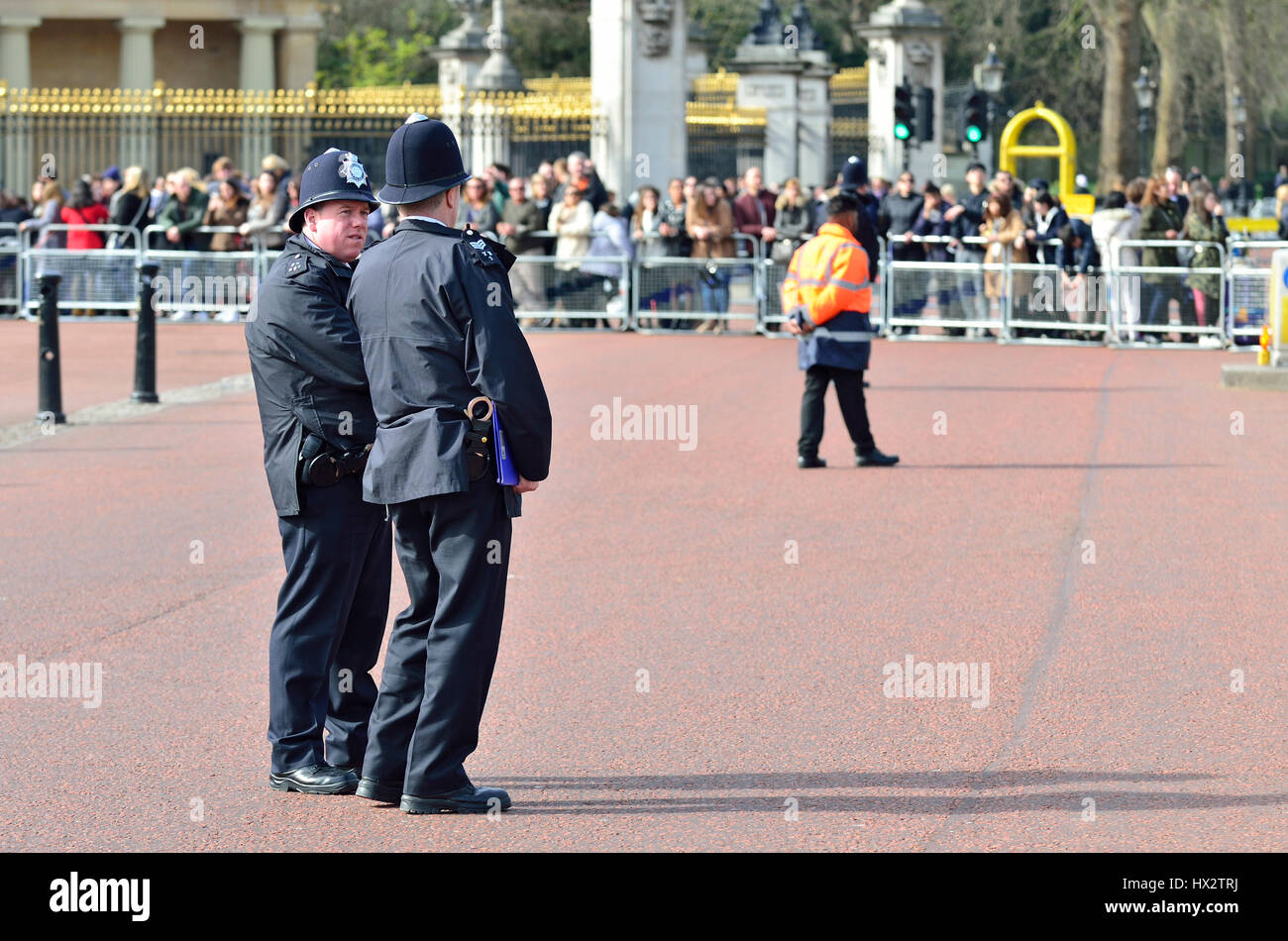 London, England, UK. Metropolitan Police officers policing an event ...