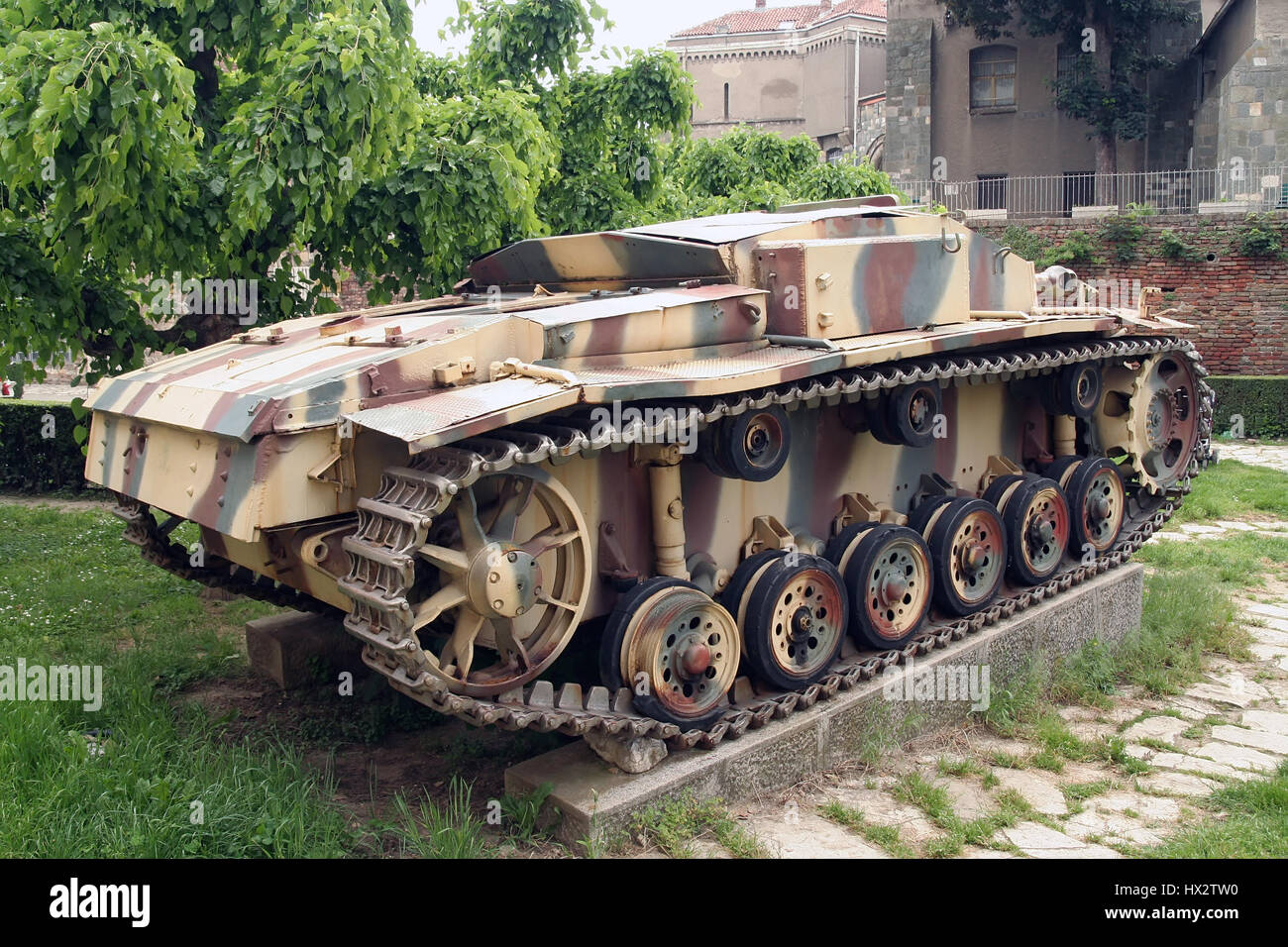 Second world war tanks. Obsolete tanks Stock Photo - Alamy