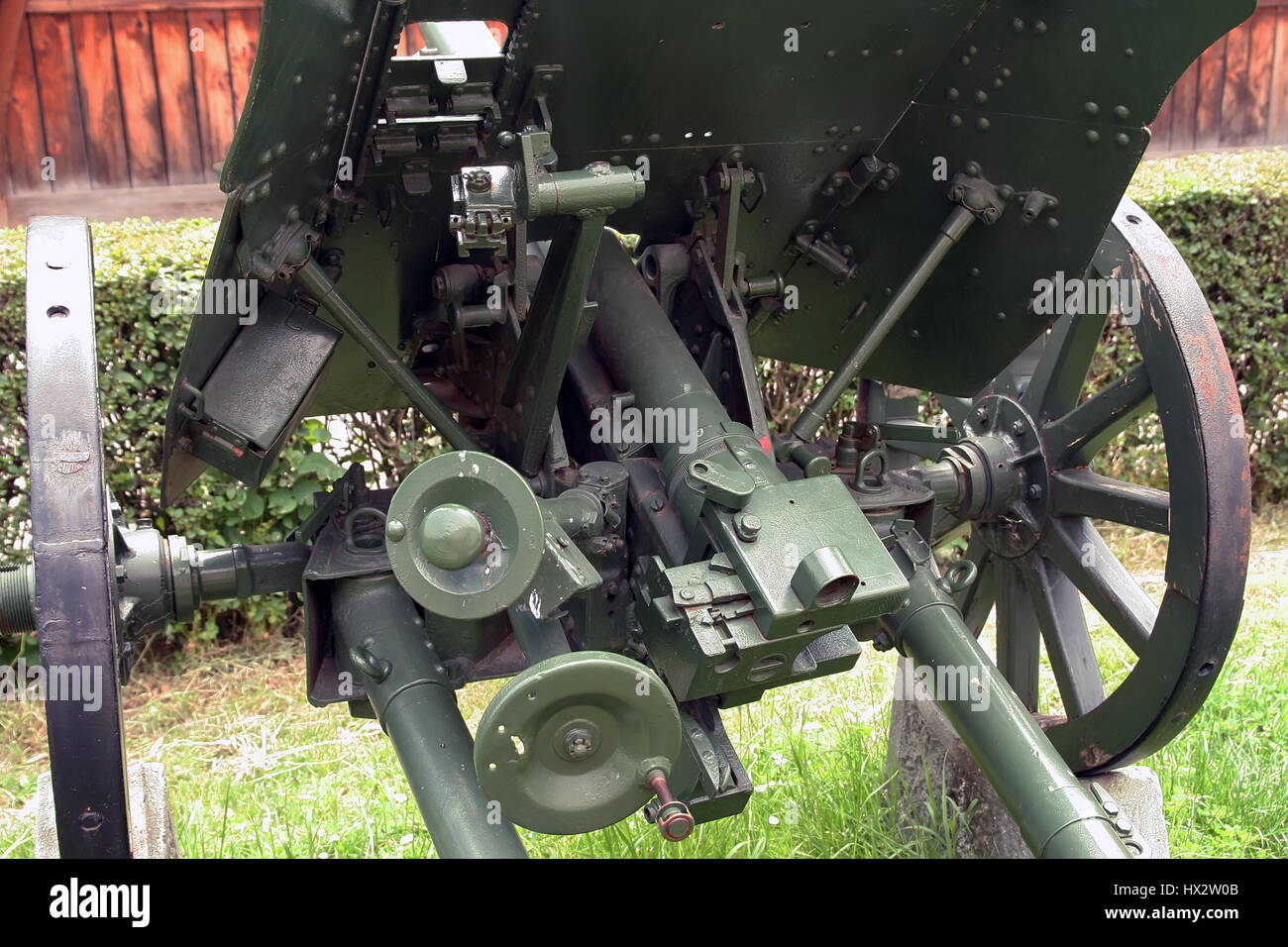 Obsolete cannon. Second world war cannon Stock Photo - Alamy