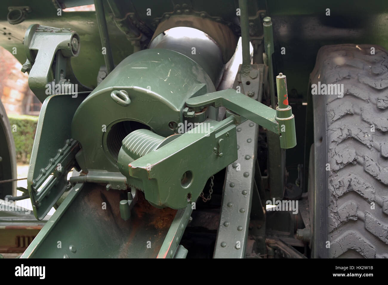 Obsolete cannon. Second world war cannon Stock Photo - Alamy