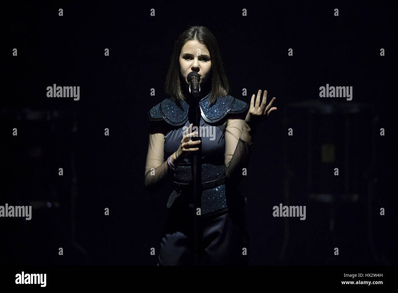 Singer Marina Kaye in concert Stock Photo - Alamy