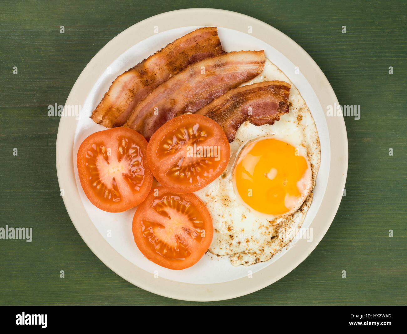 Authentic Flat Lay Colourful English Breakfast, Fried Bacon Egg, Sunny ...