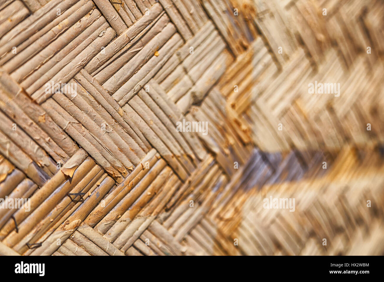 a wall build on wicker bamboo like abstract vintage surface Stock Photo ...