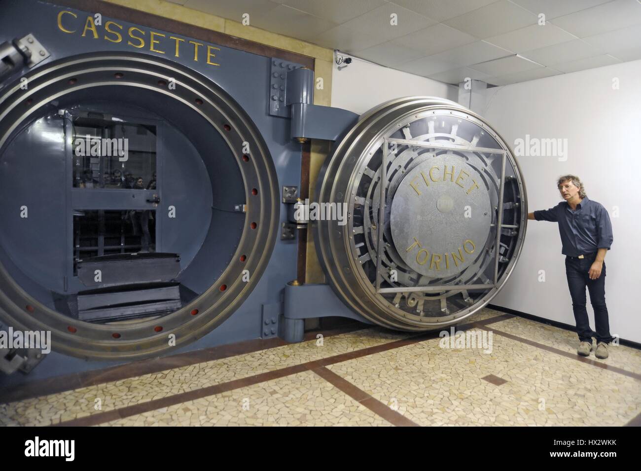 The entrance to the strong room at the central headquarters of the ...