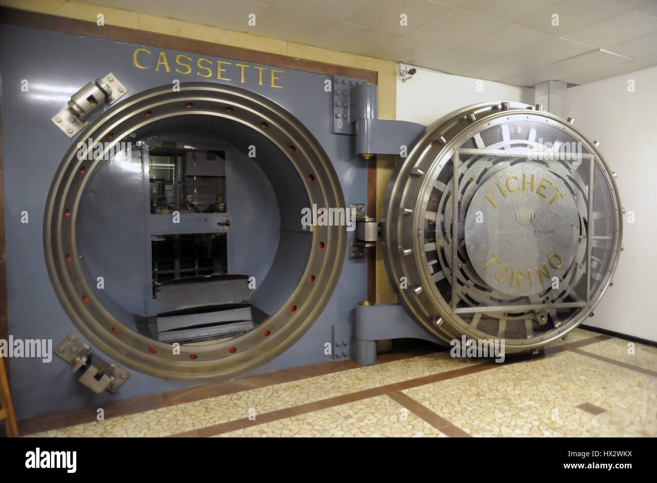 The entrance to the strong room at the central headquarters of the ...