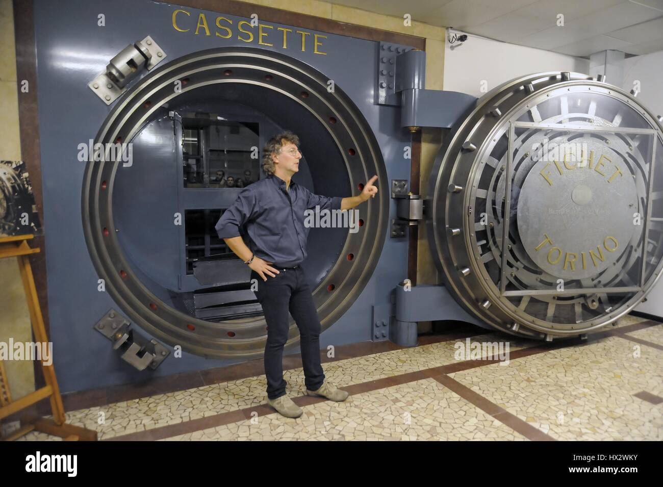 The entrance to the strong room at the central headquarters of the ...
