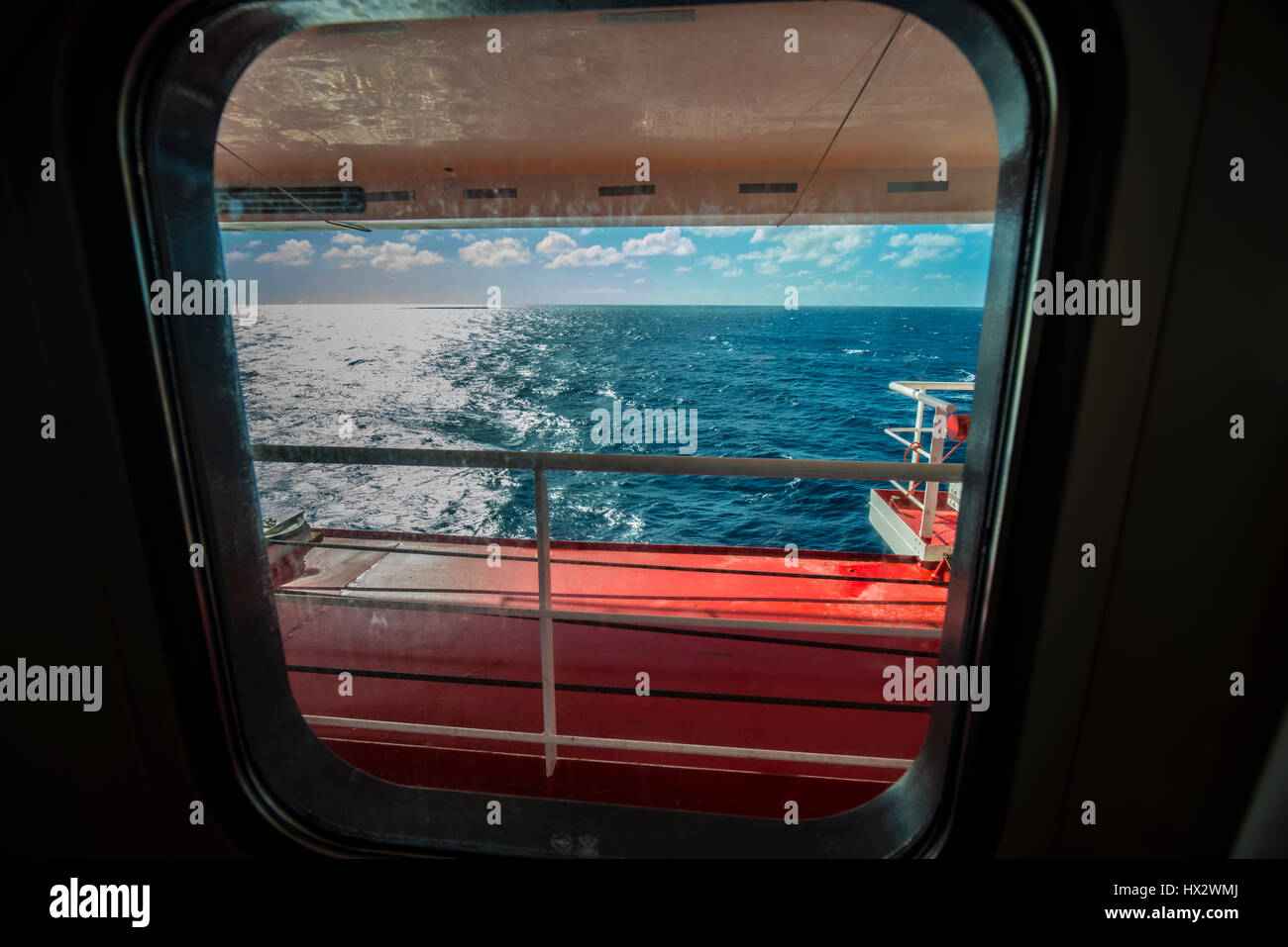 cruise ship out window Stock Photo - Alamy
