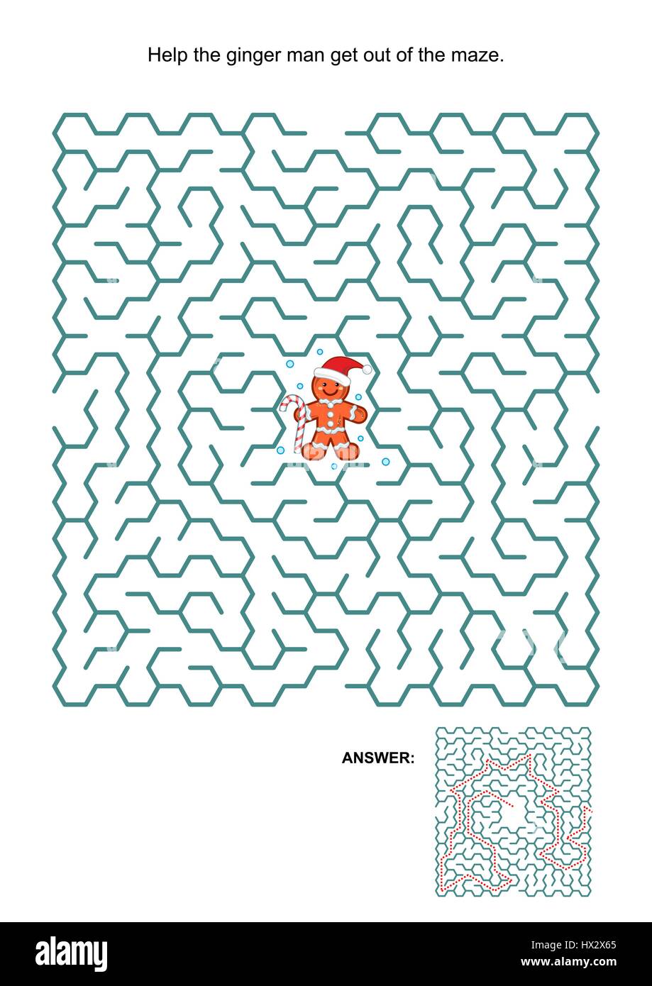 Maze game: Help ginger man get out of the maze. Answers included Stock ...