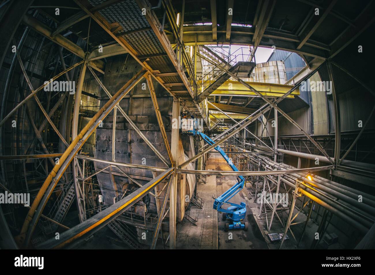 Work at height on a power station Stock Photo - Alamy