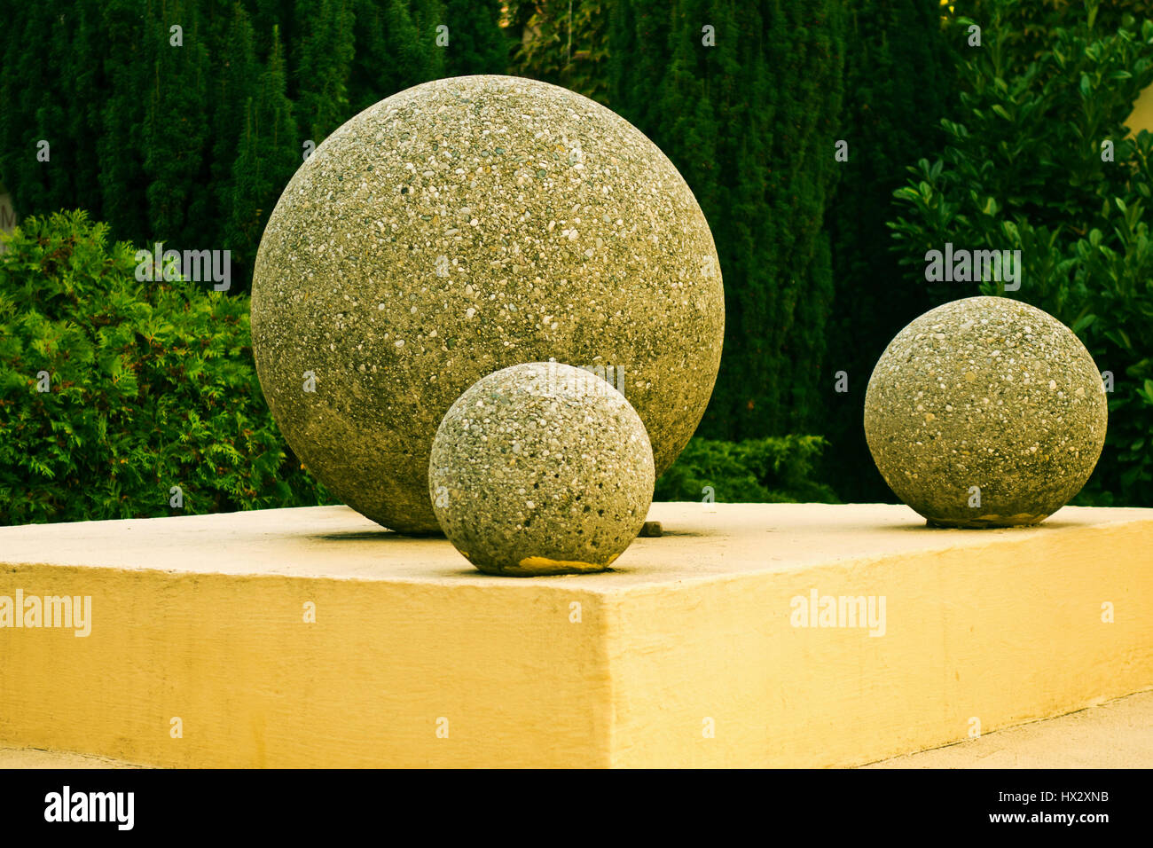 three stones spheres Stock Photo - Alamy